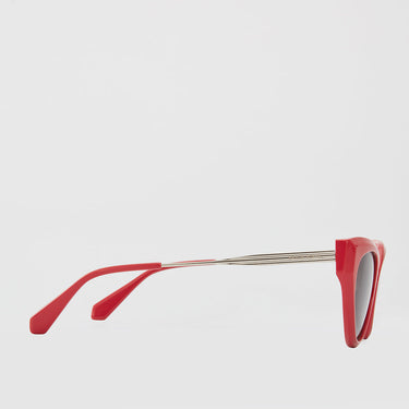 CHARIS CAT EYE SUNGLASSES WITH GREY LENS IN GREY PINK – Braun Büffel ...